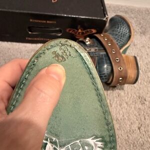 freebird | Shoes | New In Box Freebird Saloon Blue Booties With Buckle ...